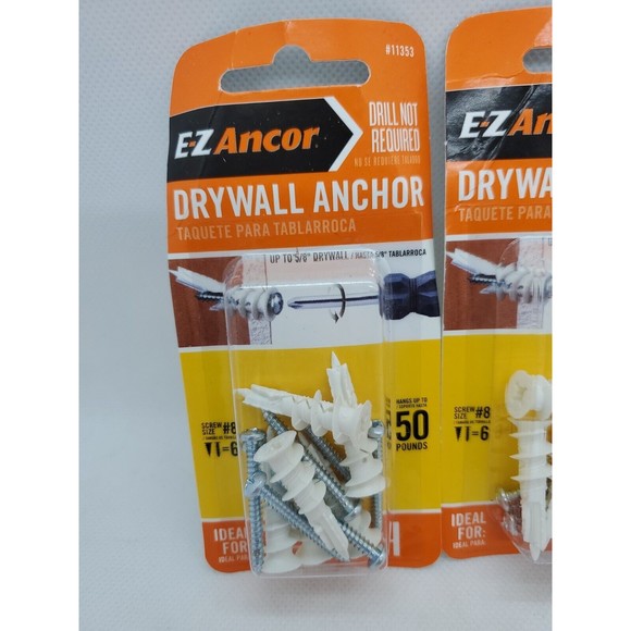 E-Z Ancor | Other | Lot Of 4 Ez Ancor Selfdrilling Drywall Anchors ...
